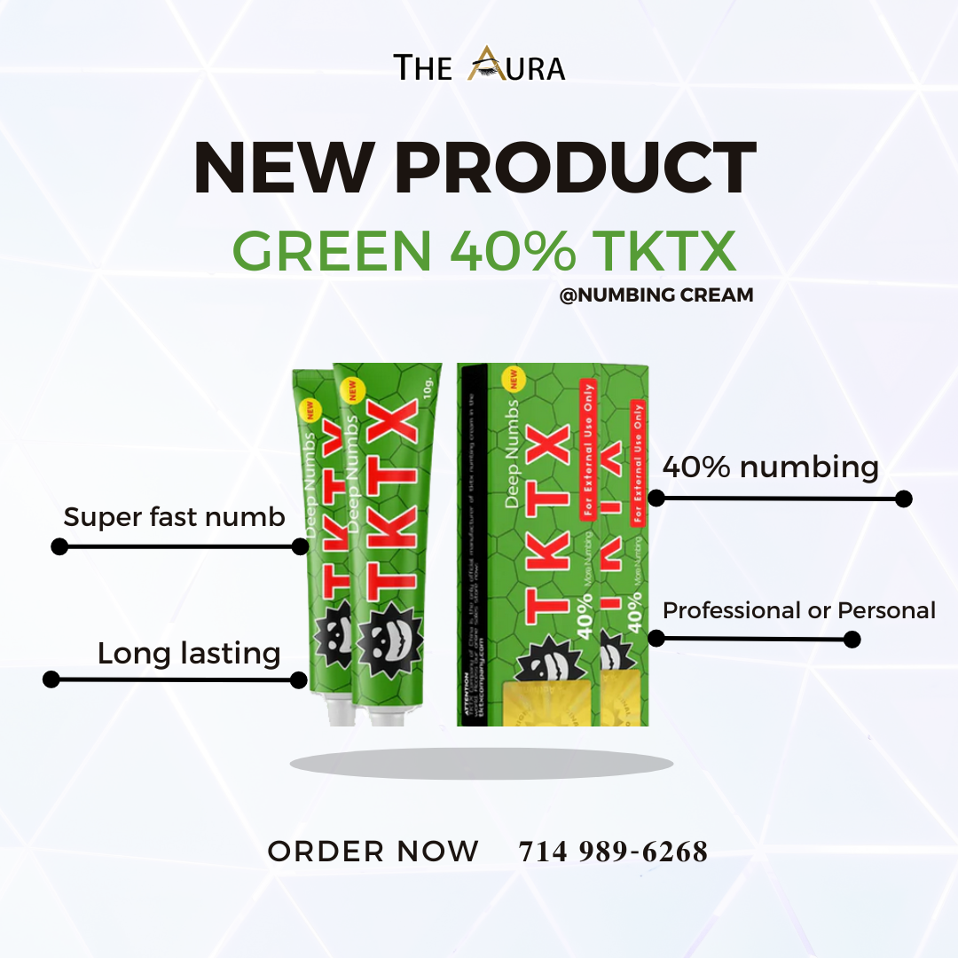 3 best numbing creams in the USA Green 40% TKTX Numbing Cream