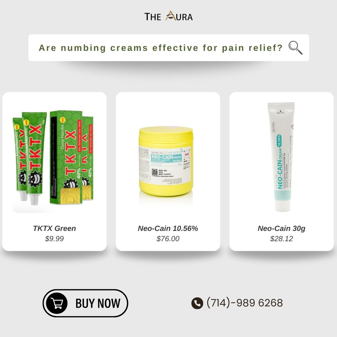 3 types of anesthetic creams are effective in pain relief